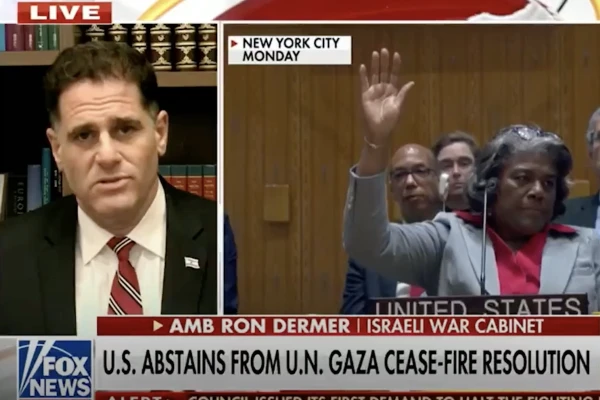 Israel is deeply disappointed over US abstention at UN says Dermer ...